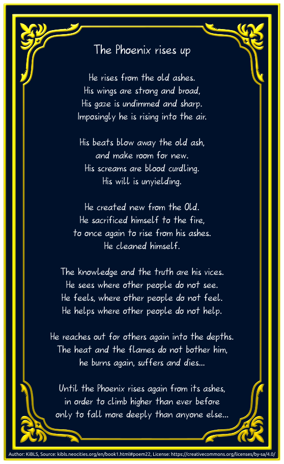 KiBLS Poetry - The Phoenix rises up