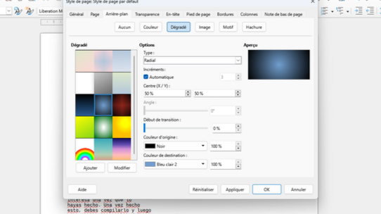 Pretify Background with libreoffice