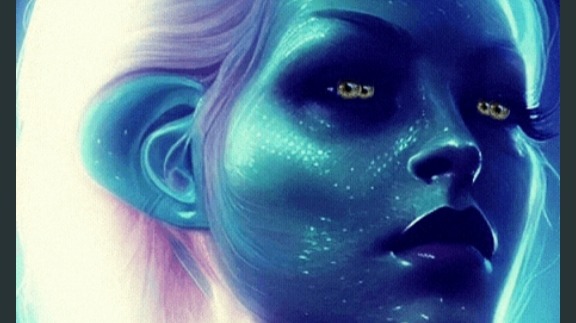 (JaiChai) "Mavi BLU" - Original Digital Art (Sci-Fi)