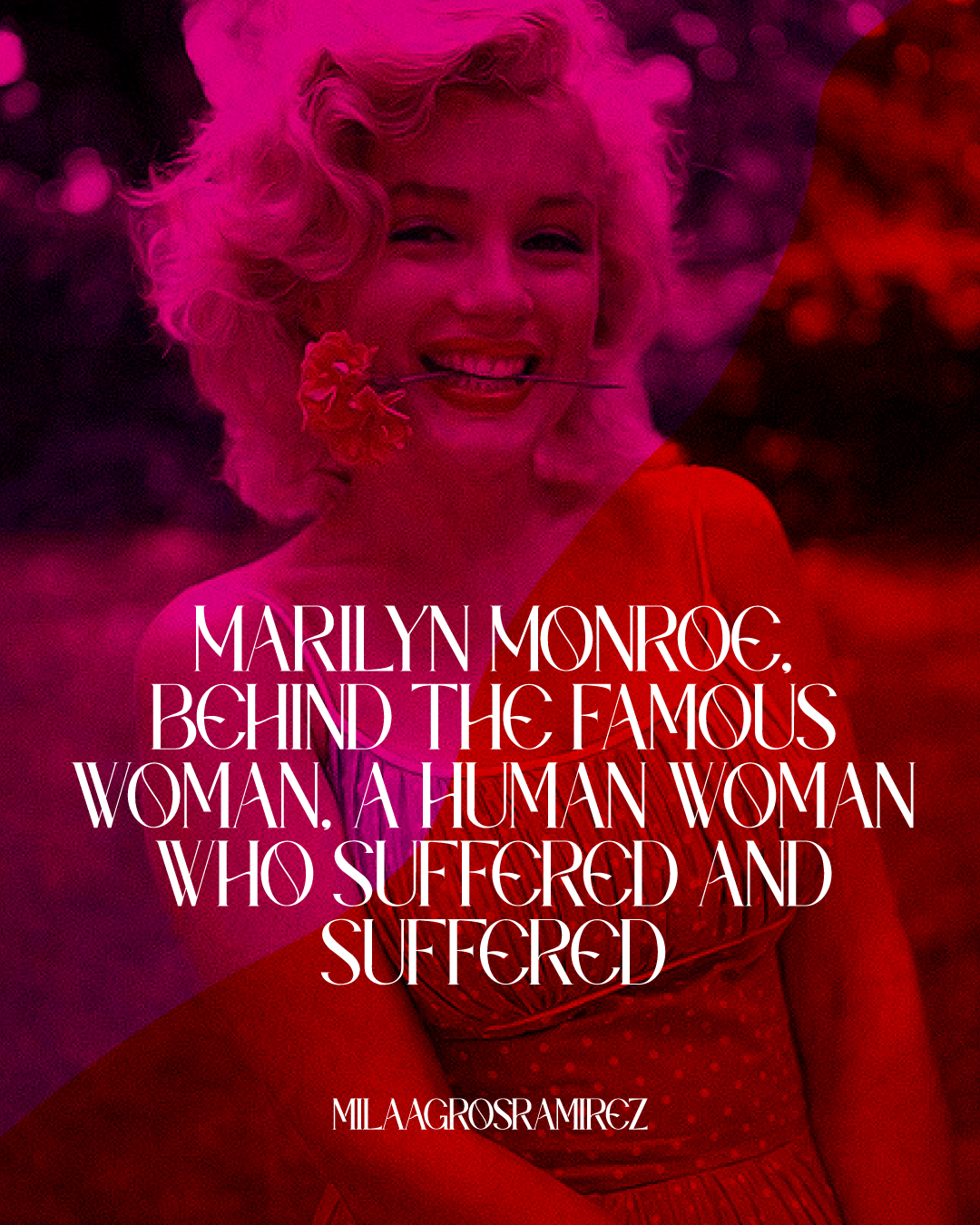 Marilyn Monroe, behind the famous woman, a human woman who suffered and ...
