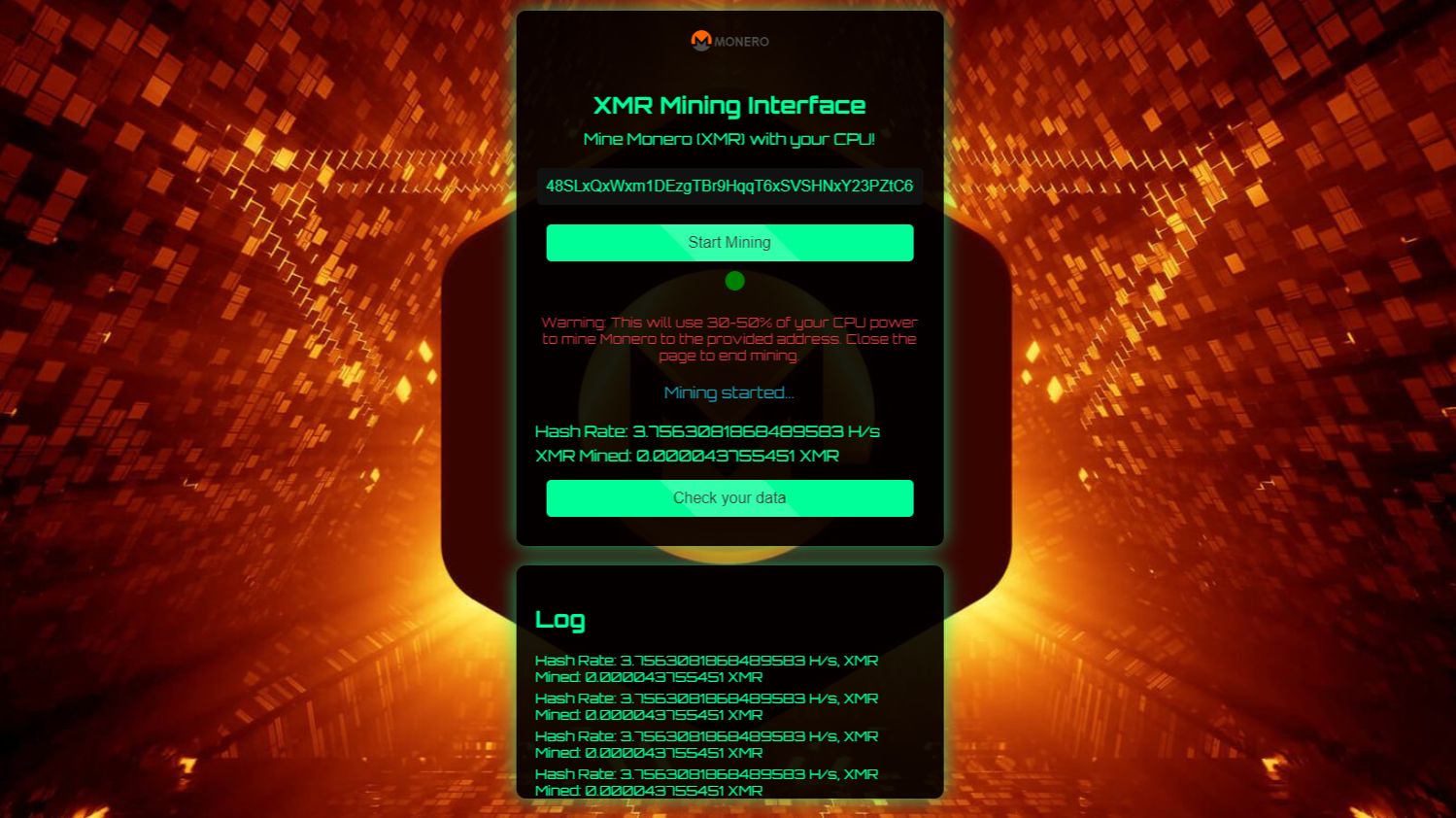 🚀 Mine Monero Easily and Quickly with Our Web Miner! 🚀 No Registration Required!