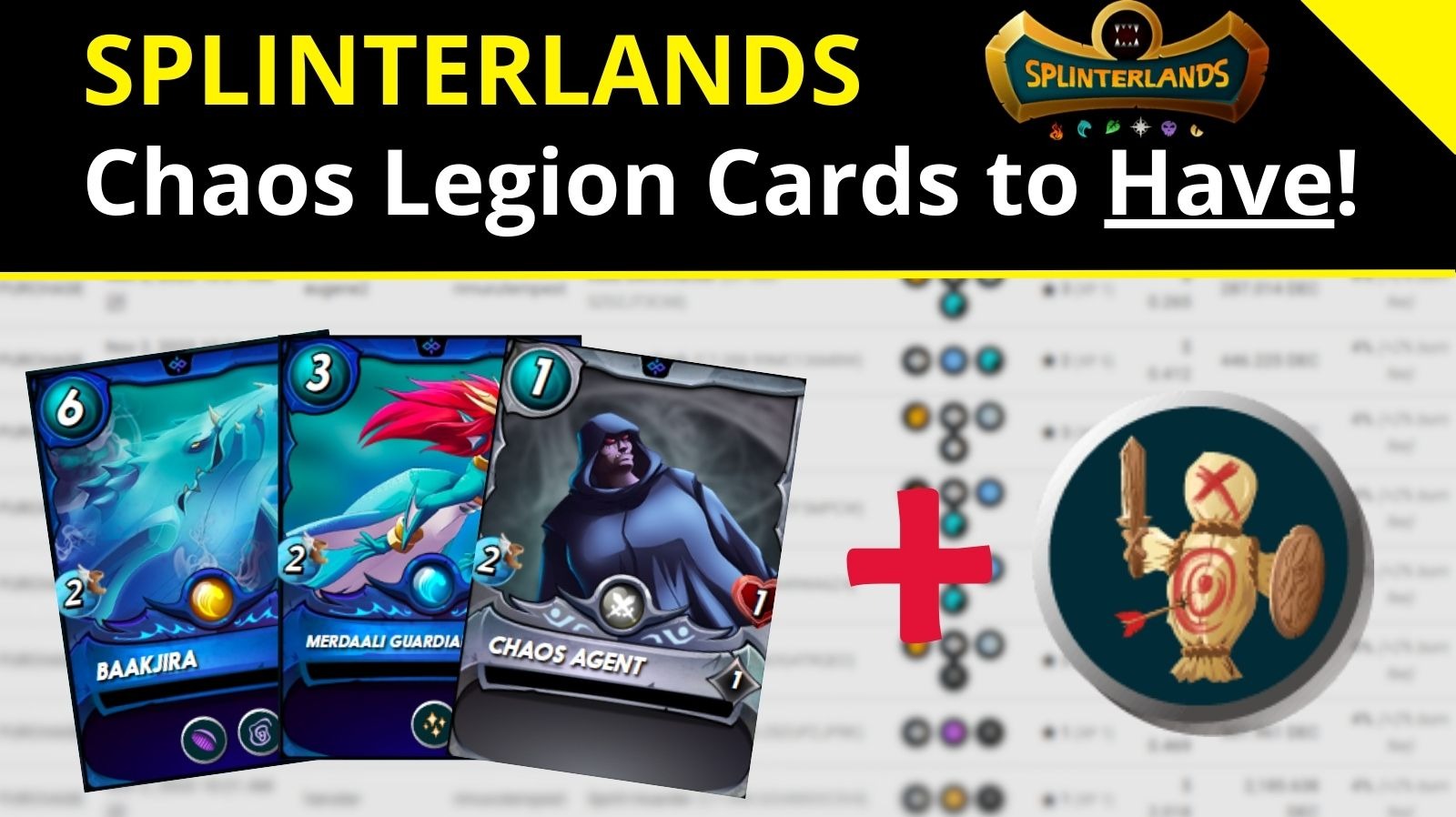 Splinterlands: Chaos Legion Cards to HAVE! How to get free cards? [ENG ...
