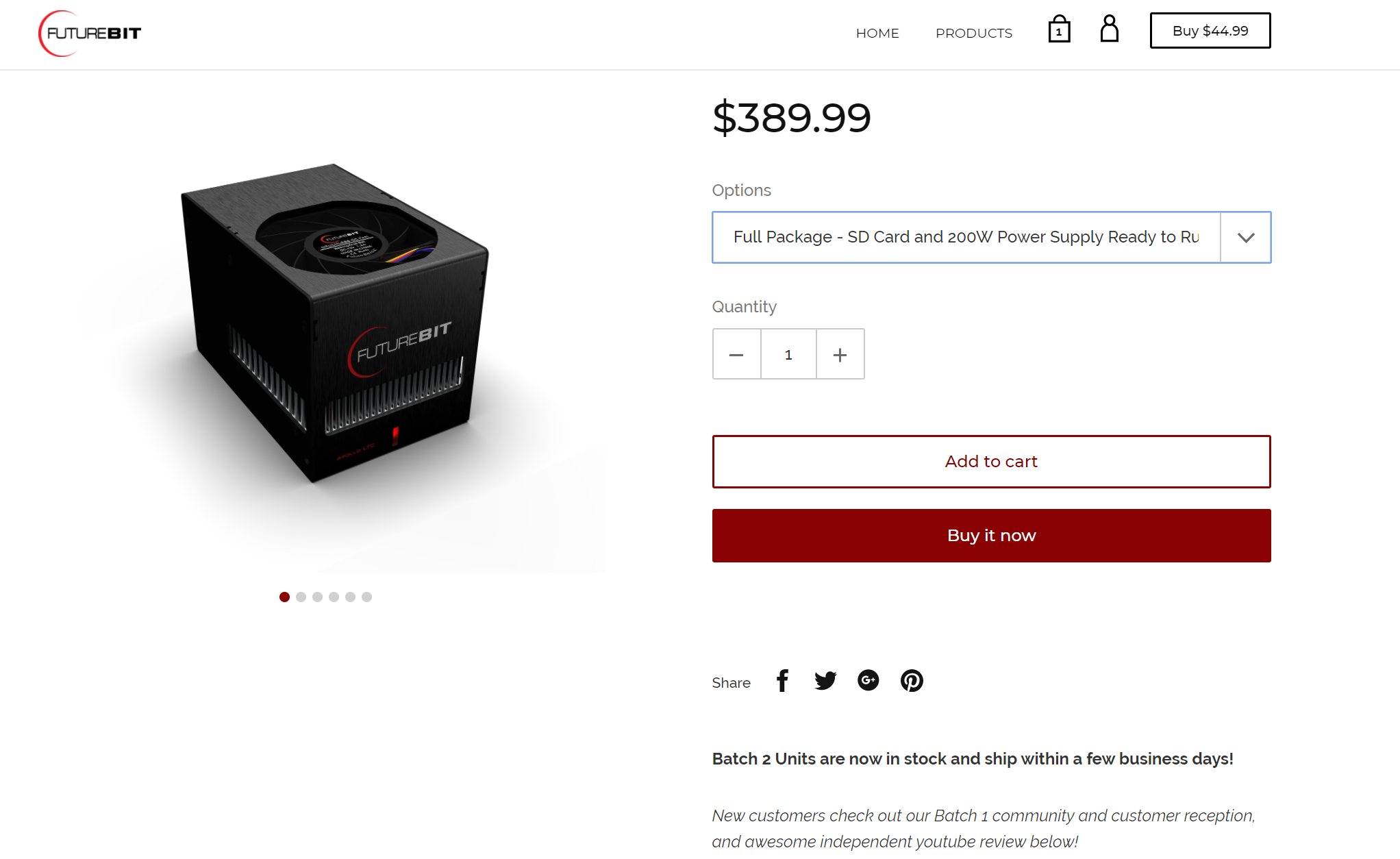 Review of the FutureBit Apollo Pod Miner