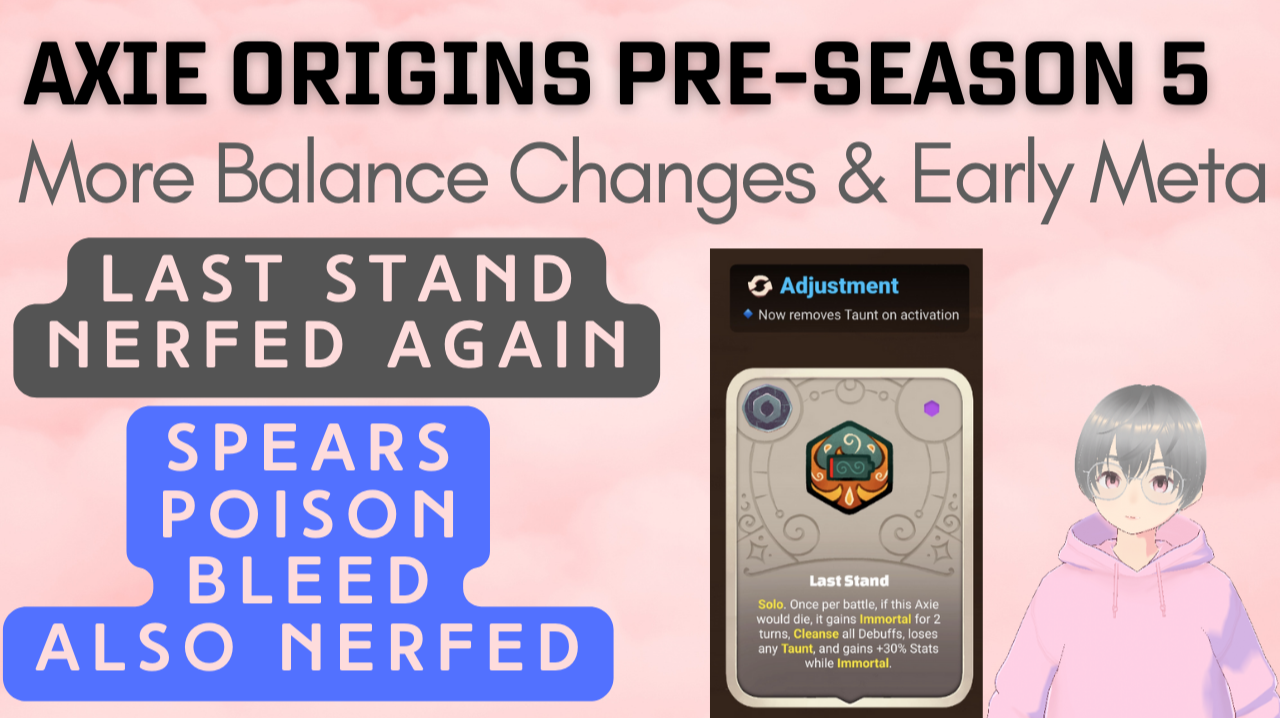 Pre-season 5 Meta & 10 more balance changes in Axie Infinity: Origins