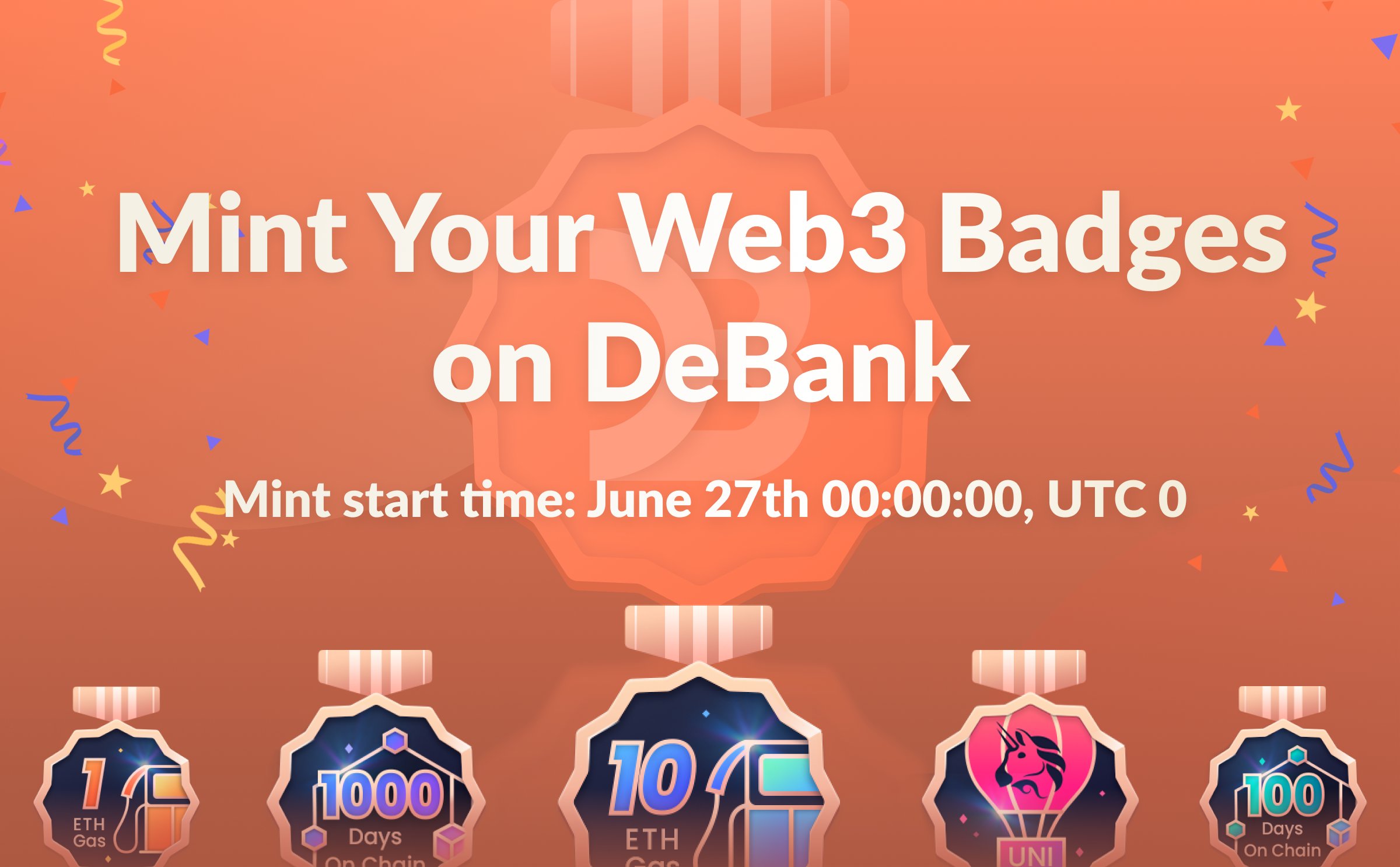 Mint your Web3 badges on DeBank
