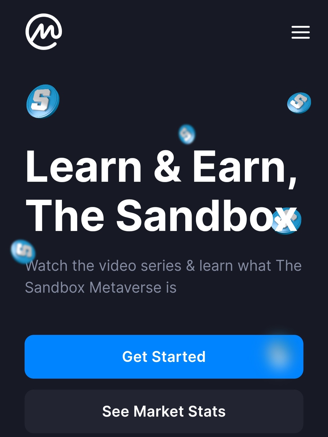 Learn about the Sandbox and earn SAND on CoinMarketCap