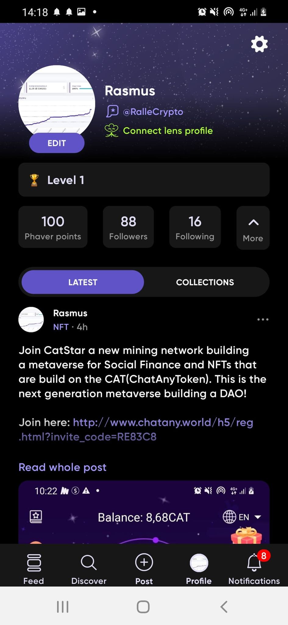 Phaver app (Beta), Share-to-Earn Decentralized Social Platform, A Part ...