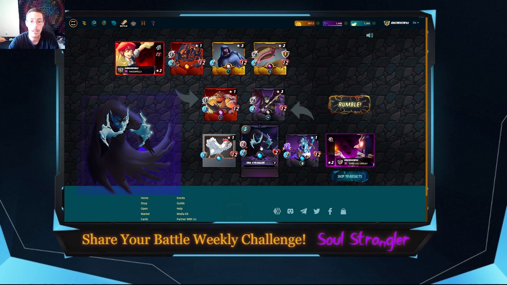 Soul Strangler || A go-to choise in low Mana-Cap Splinterlands Battles