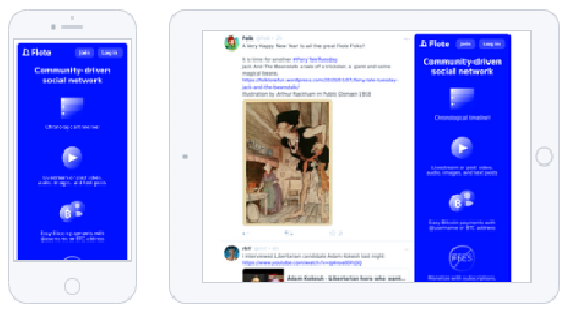 Flote.app - Social Media Based in Blockchain
