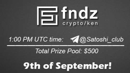 Join the AMA of Satoshi Club x FNDZ. Rewards: 500 USDT, September 9th.