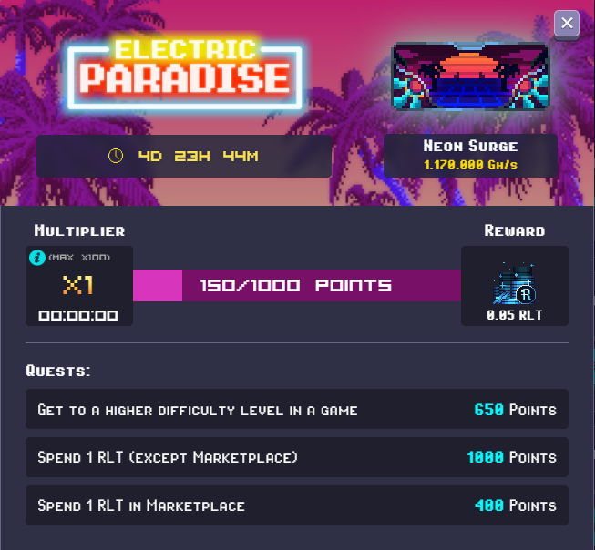 Electric Paradise - RollerCoin Mini Event