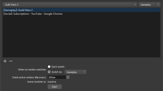 OBS Studio automatic scene switcher