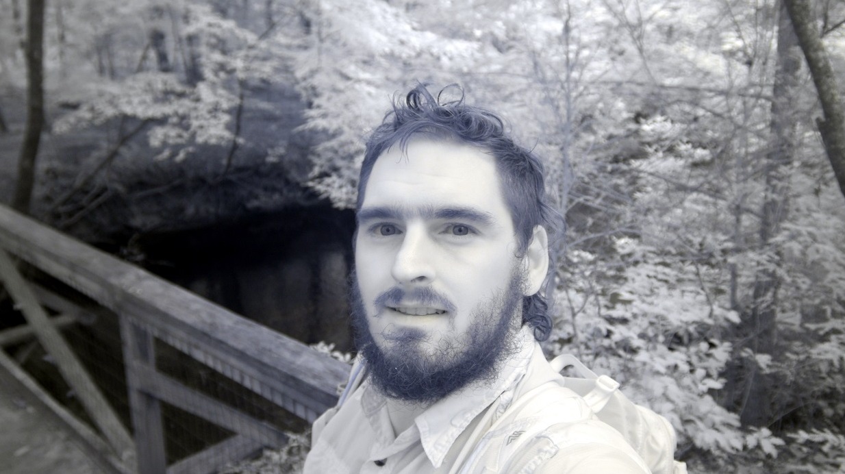 Selfie on the bridge - Infrared Photography