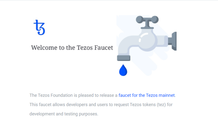 Official TEZOS (XTZ) Faucet just launched!