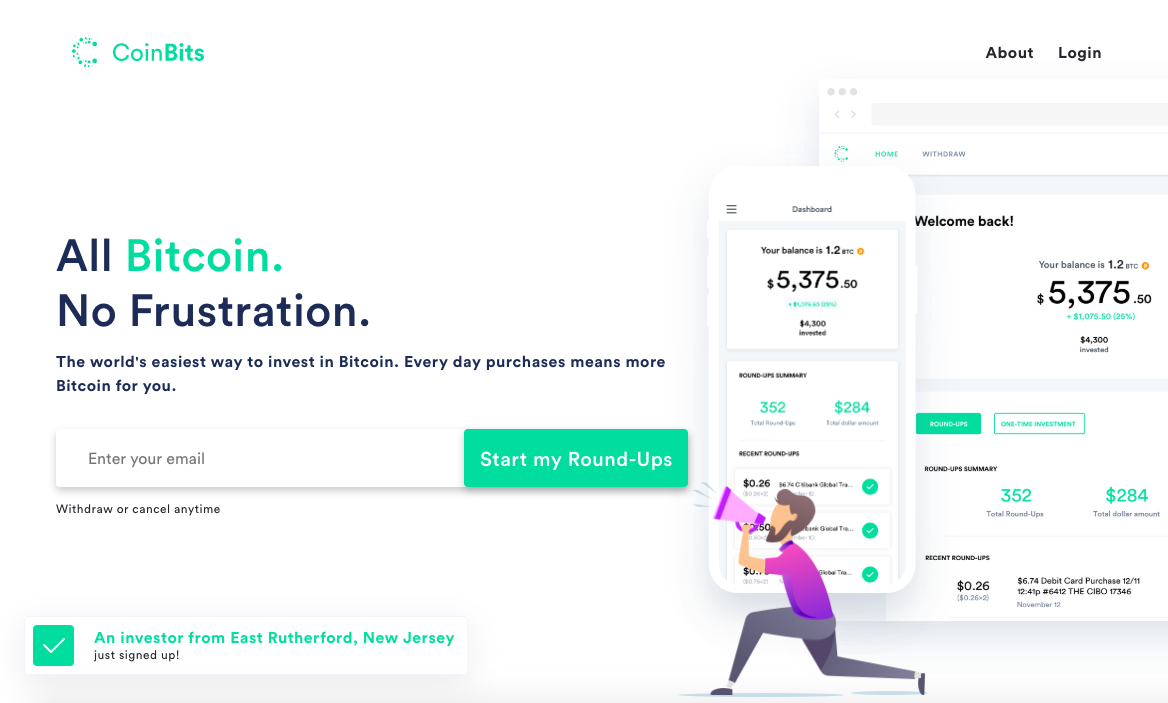 Coinbits - Pro's and Con's of the new "Spare change to Bitcoin" platform