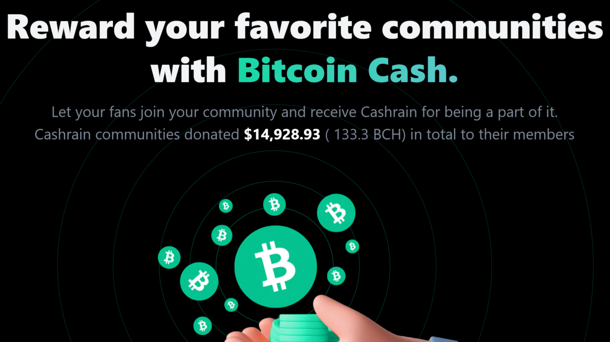 Cashrain - a platform to grow your social media reach with the help of Bitcoin Cash