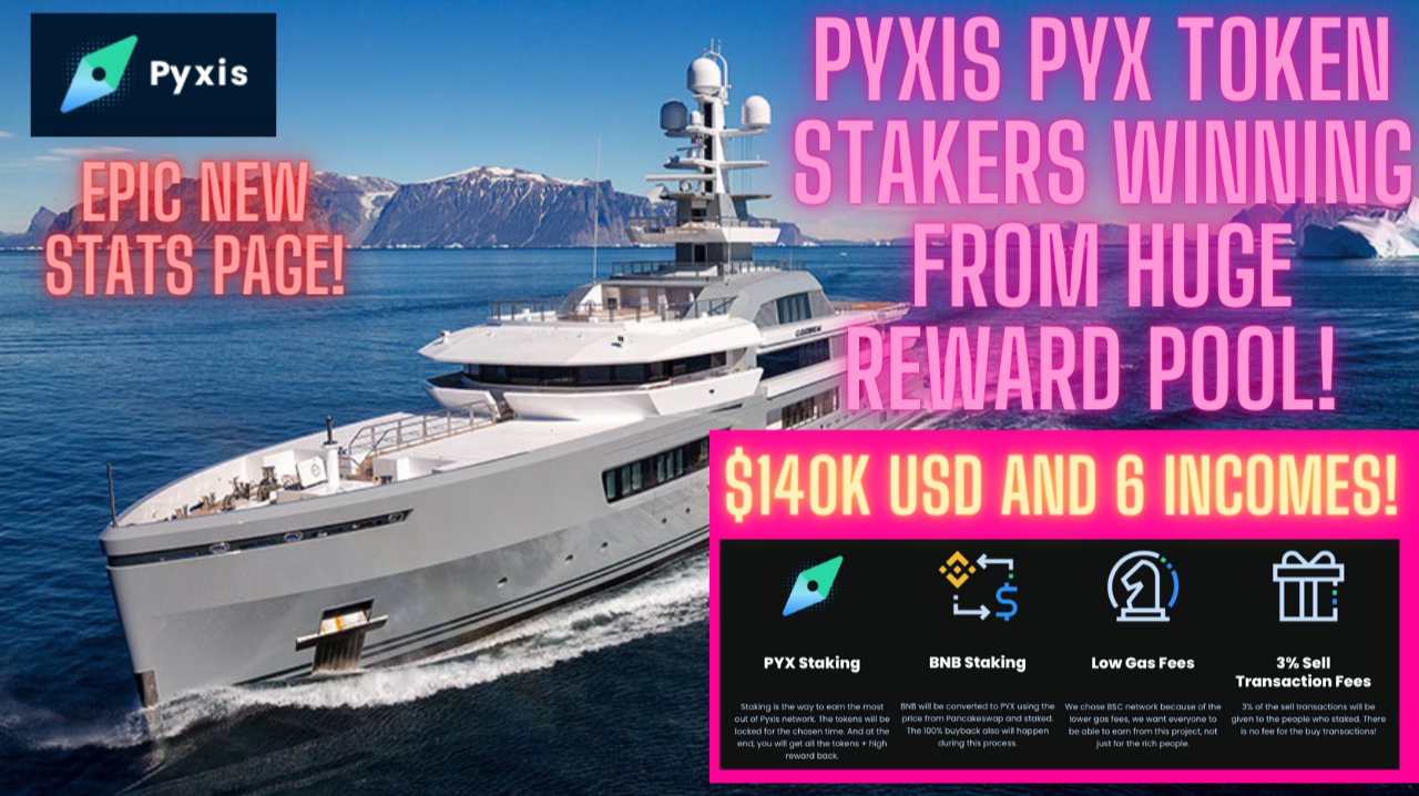 Pyxis PYX Token STAKERS Winning From HUGE Reward POOL $140K USD and 6 Incomes! Epic New Stats ...