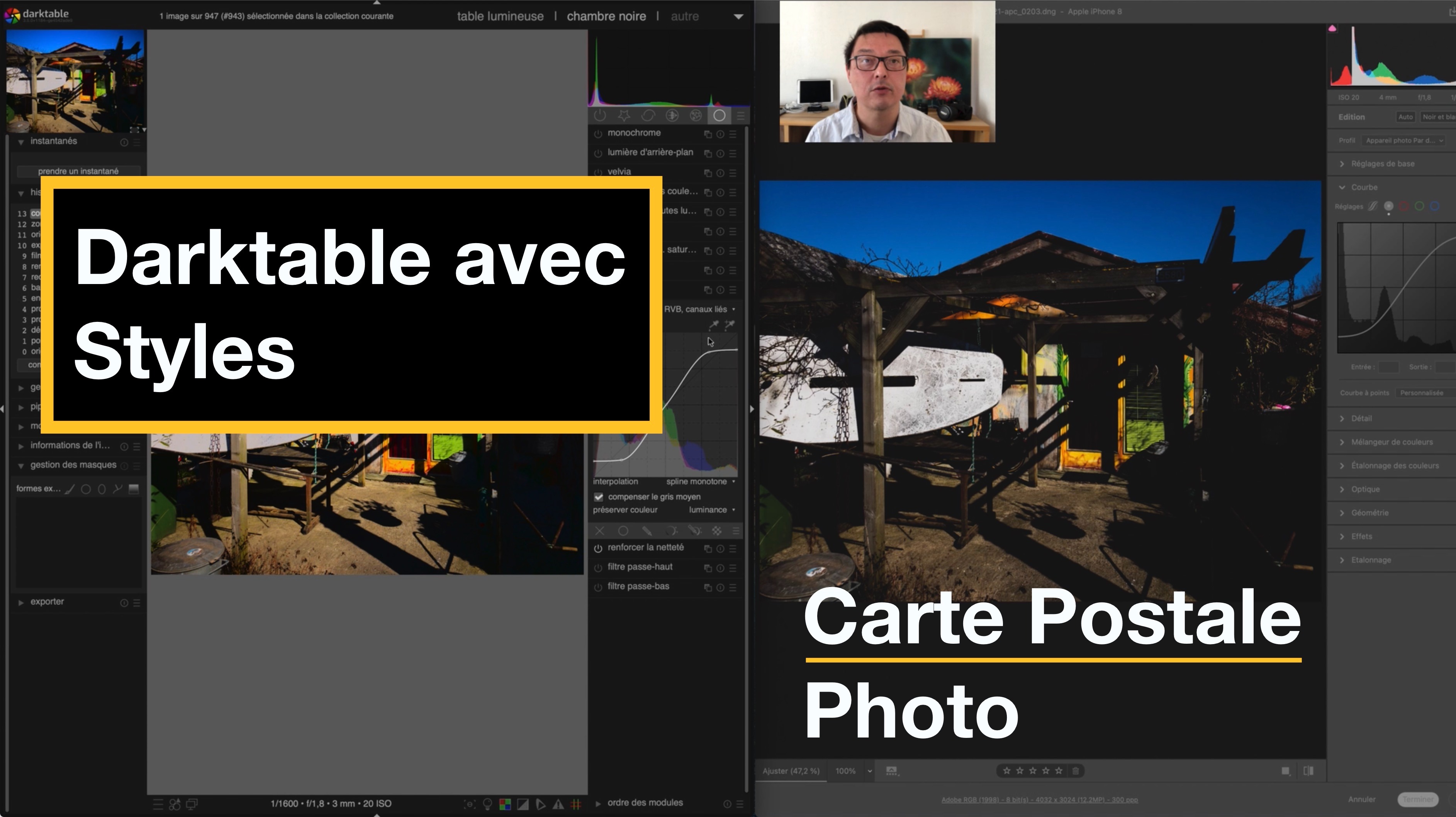Passer des presets de Lightroom aux styles de Darktable