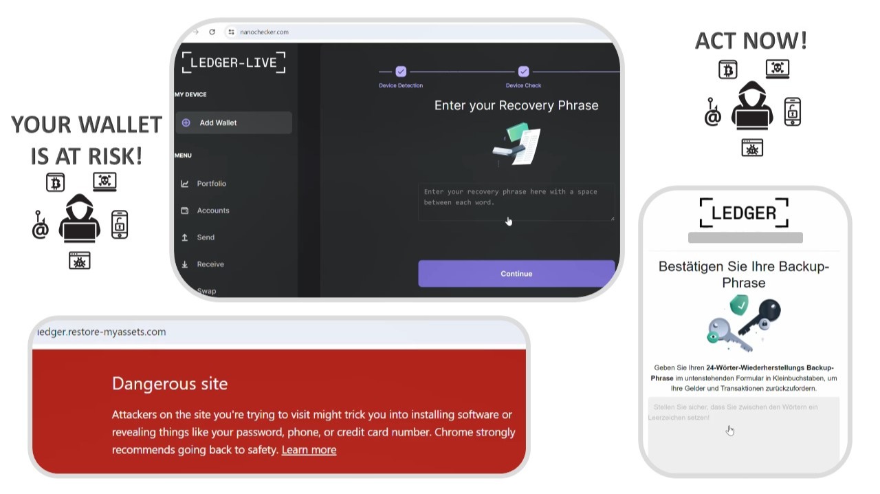 How To Recognize Ledger Scams - Three Phishing Attempts Explored