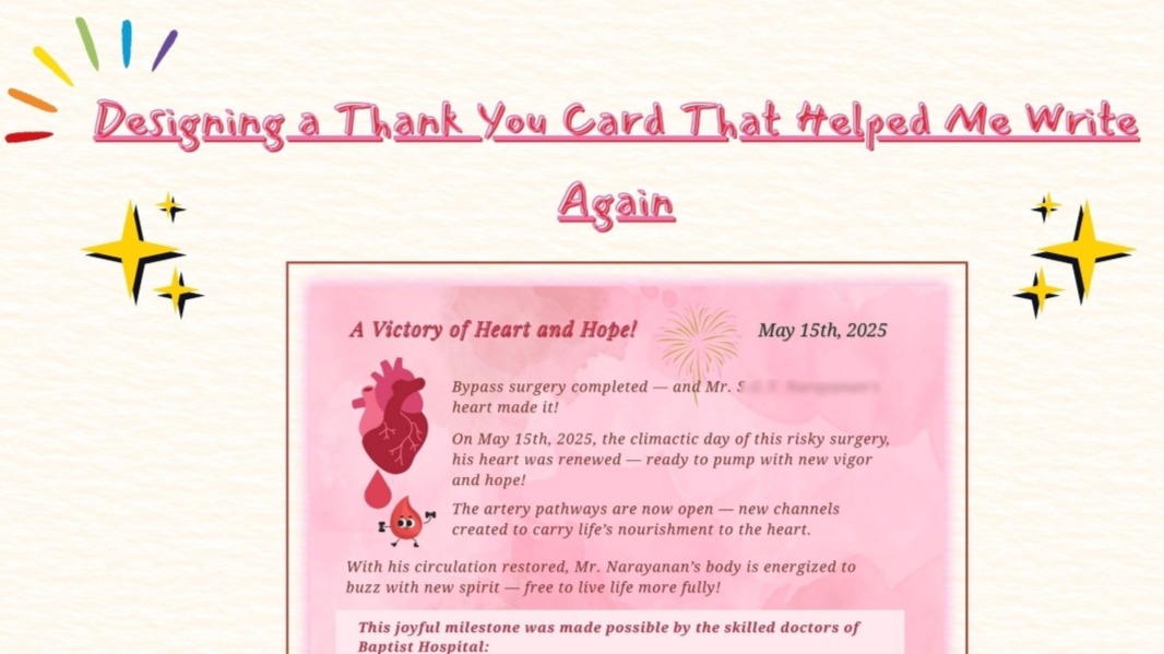 The Backstory Behind the Thank You Card That Reignited My Writing Spirit