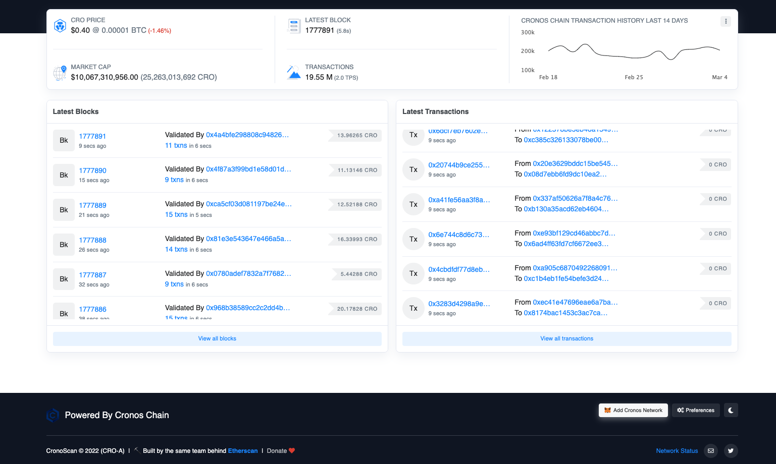 Quick Way to Add Cronos Network to your MetaMask