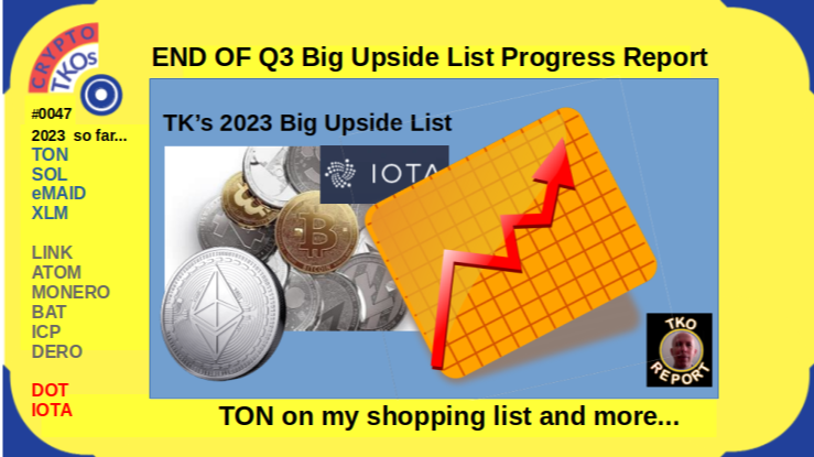 End of Q3 2023 Thunderboltkid Crypto Watch list Progress Report & Next ...