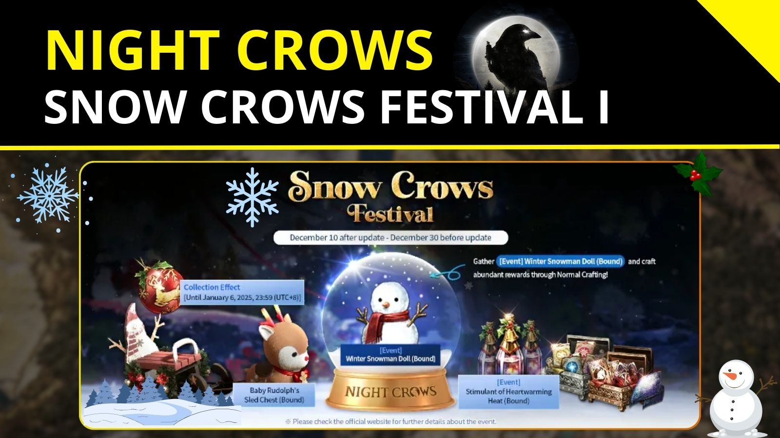 Night Crows 🌒| Snow Crows Festival Events - Week I