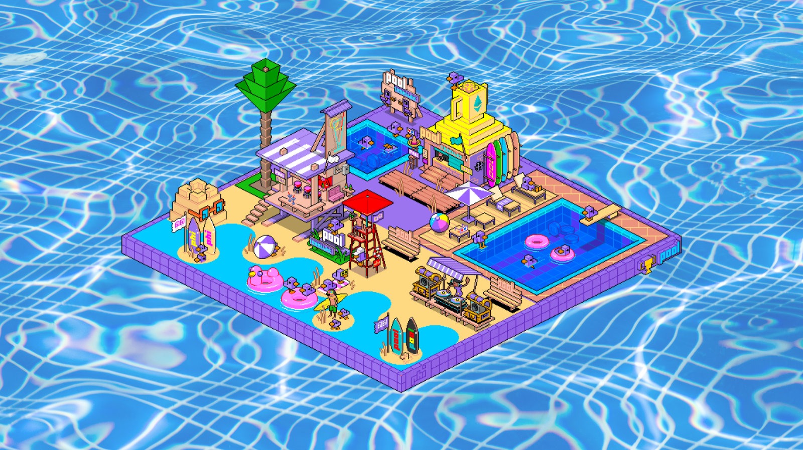 A Pixelated Pool Party in the Metaverse