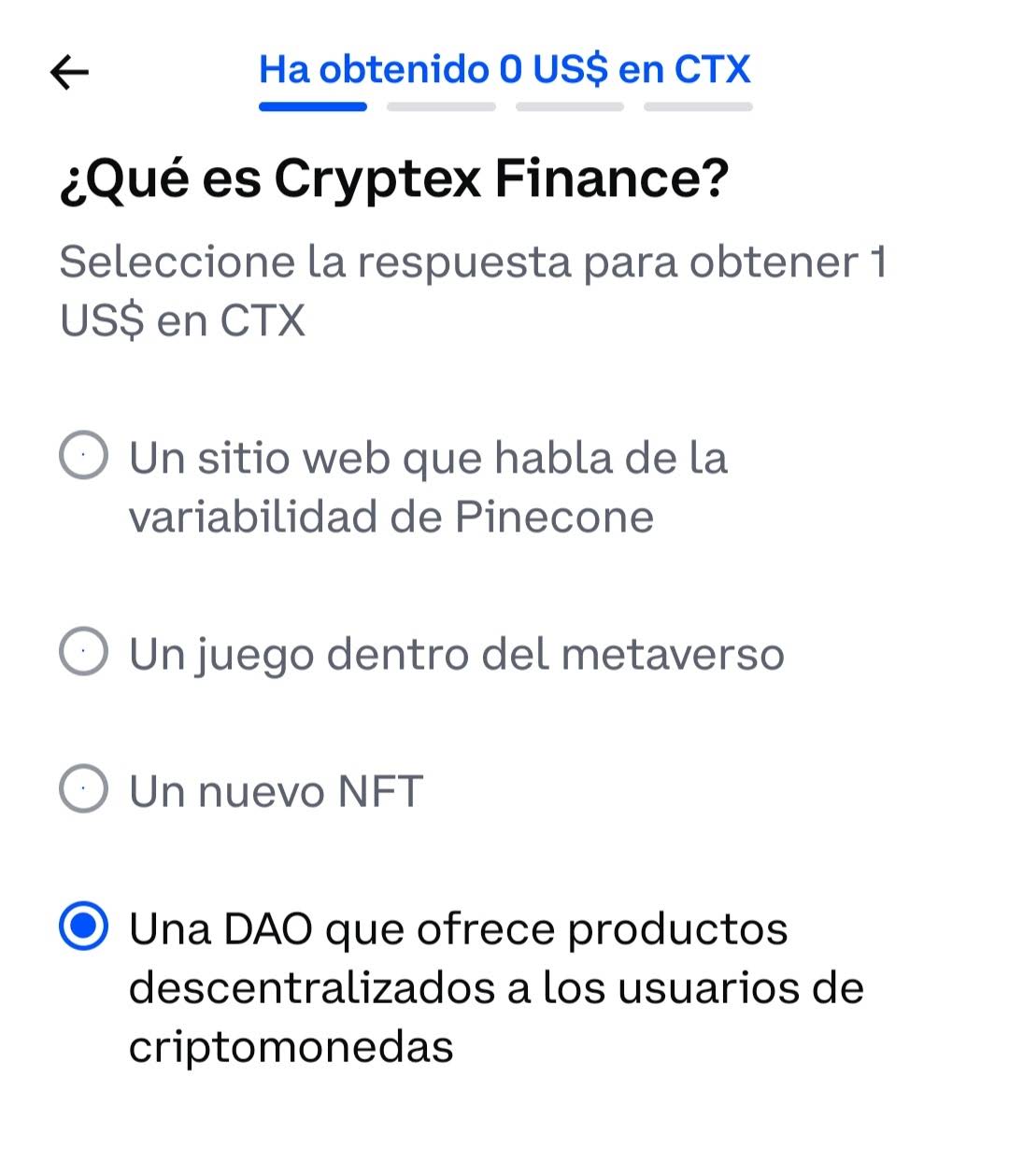 Coinbase Earn: new (CRYPTEX FINANCE)