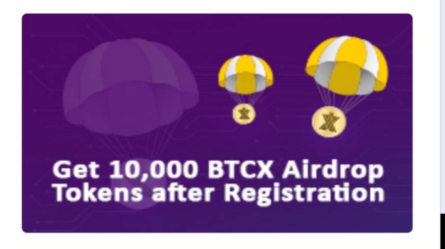 Distribution from the new exchange of the token 10000 BTCX We are in a ...