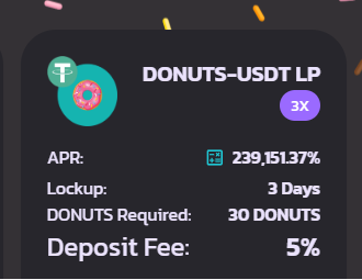 Donuts Finance is a NEW Dex With Huge starting APRS 10000%+ Join it now ...