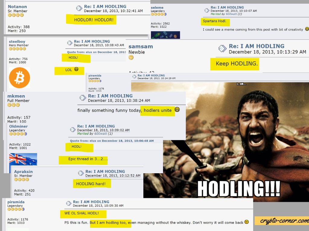 History of HODL - How It Came About...