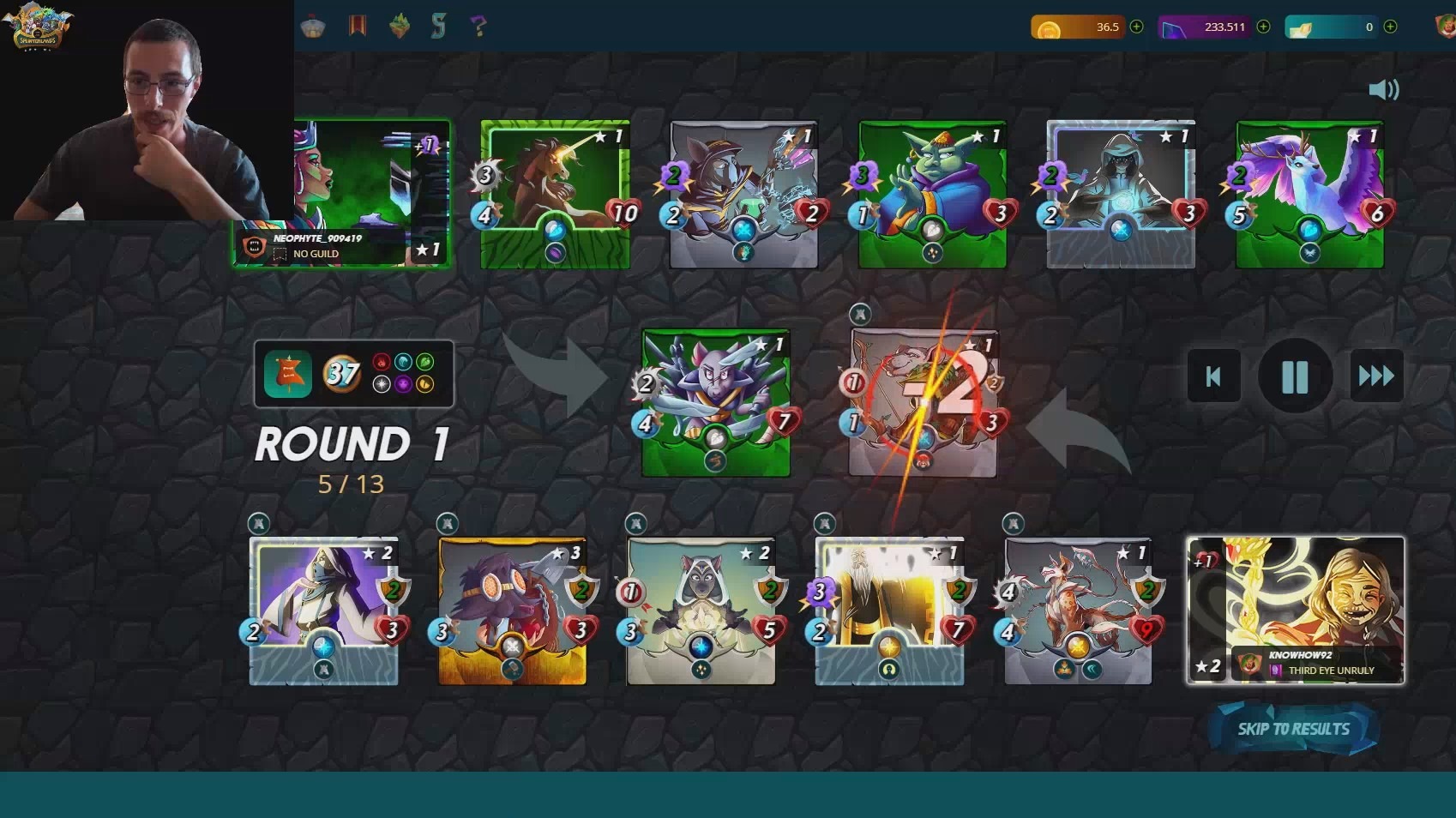 Splinterlands: Early Season 'Modern' Ranked Hustle