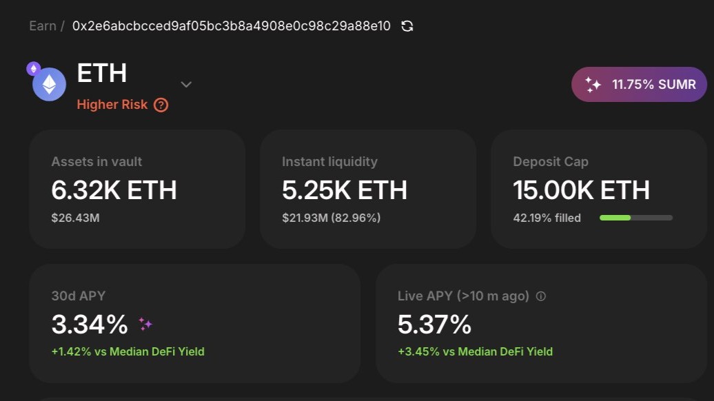 Beyond Staking: How Summer.fi’s ETH Higher-Risk Vault Redefines ETH Yield