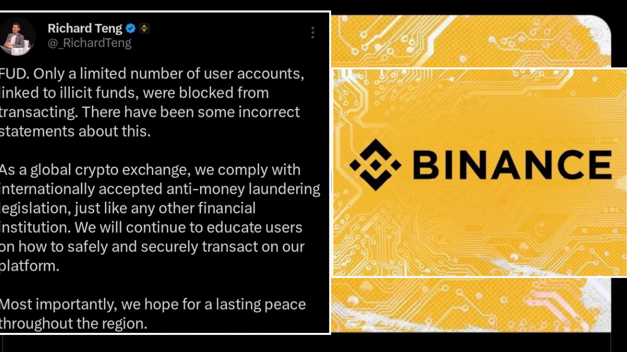 Binance CEO Richard Teng Calls Out FUD: Not All Palestinian Accounts Blocked!