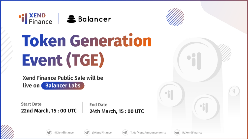 XEND FINANCE Balancer Liquidity Bootstrap Pool (LBP)