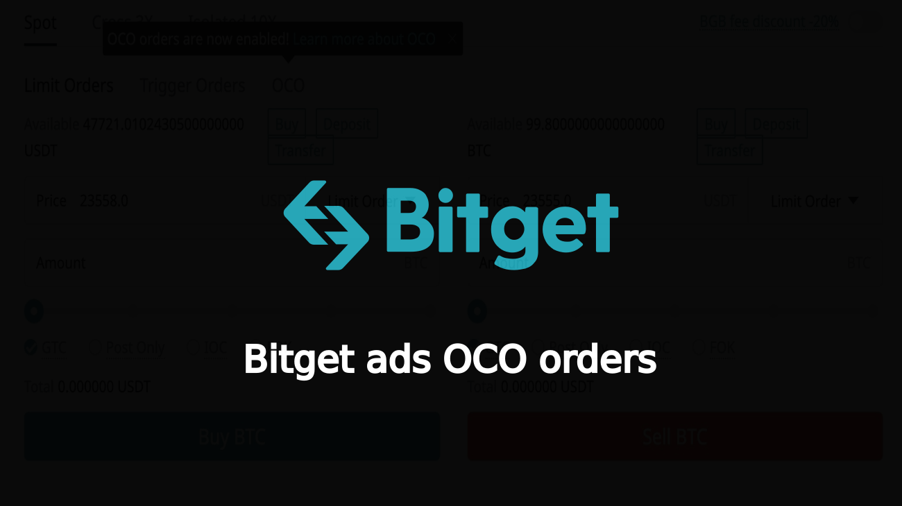 Bitget ads OCO orders - ¿What it means?
