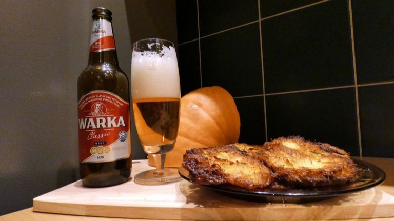 Warka Classic Beer and Pumpkin Pancakes