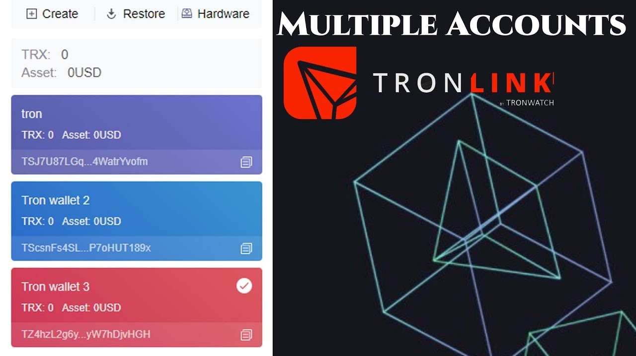 How To Create Multiple Account Of TronLink | Crypto Wallets Info
