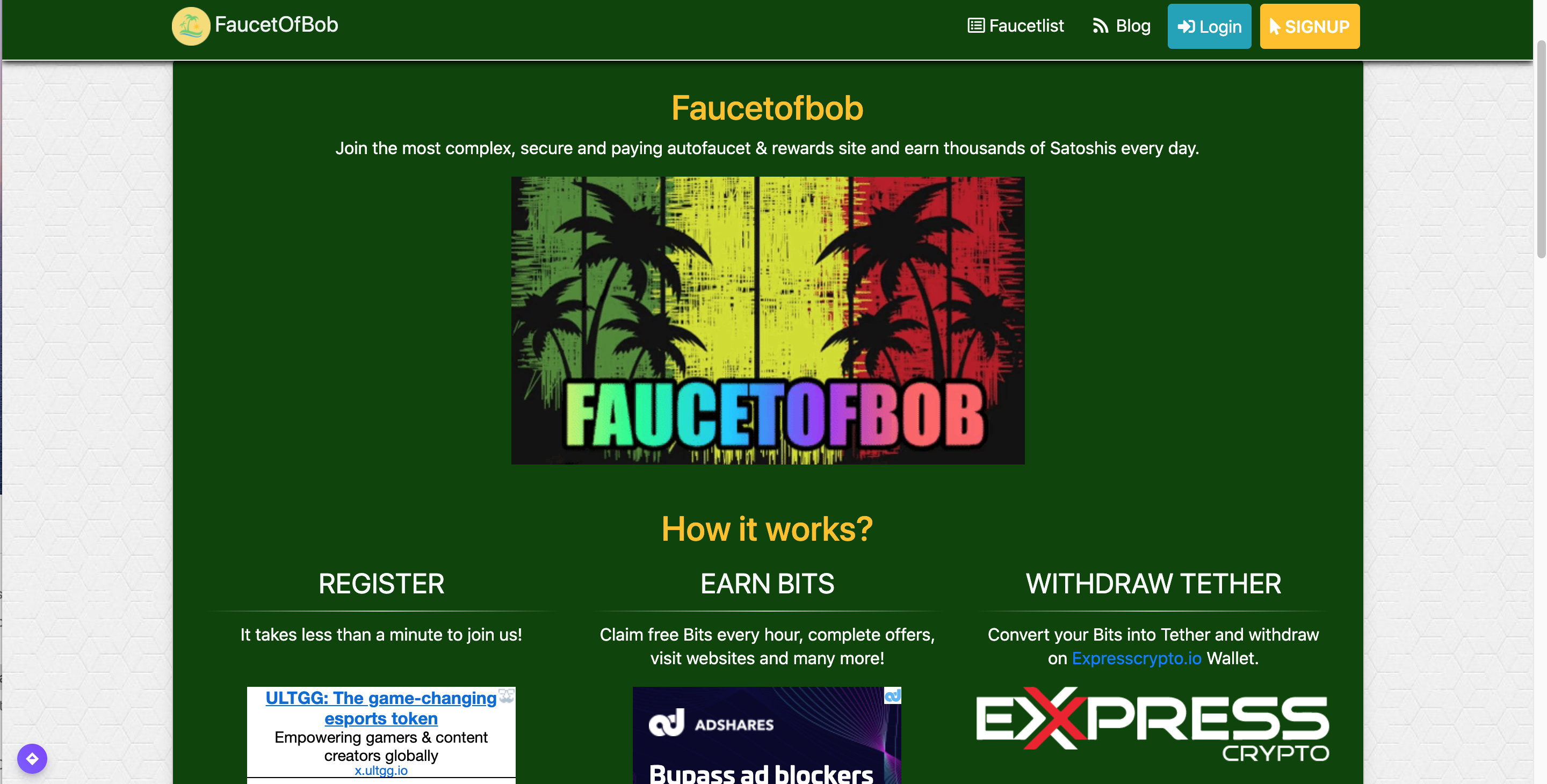 Faucet of Bob Has over 90 Ptc Links