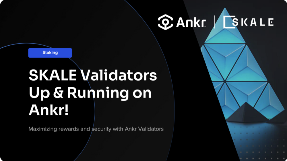 SKALE Validators Up & Running on Ankr!