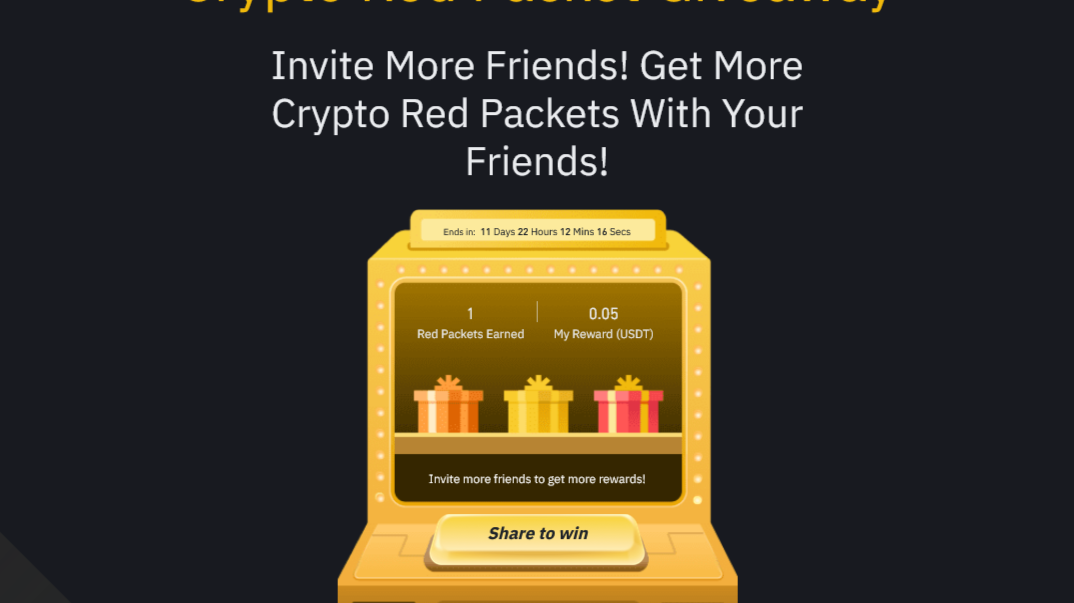 Binance Crypto Red Packet Giveaway , get 0.01 - 3 USDT FREE