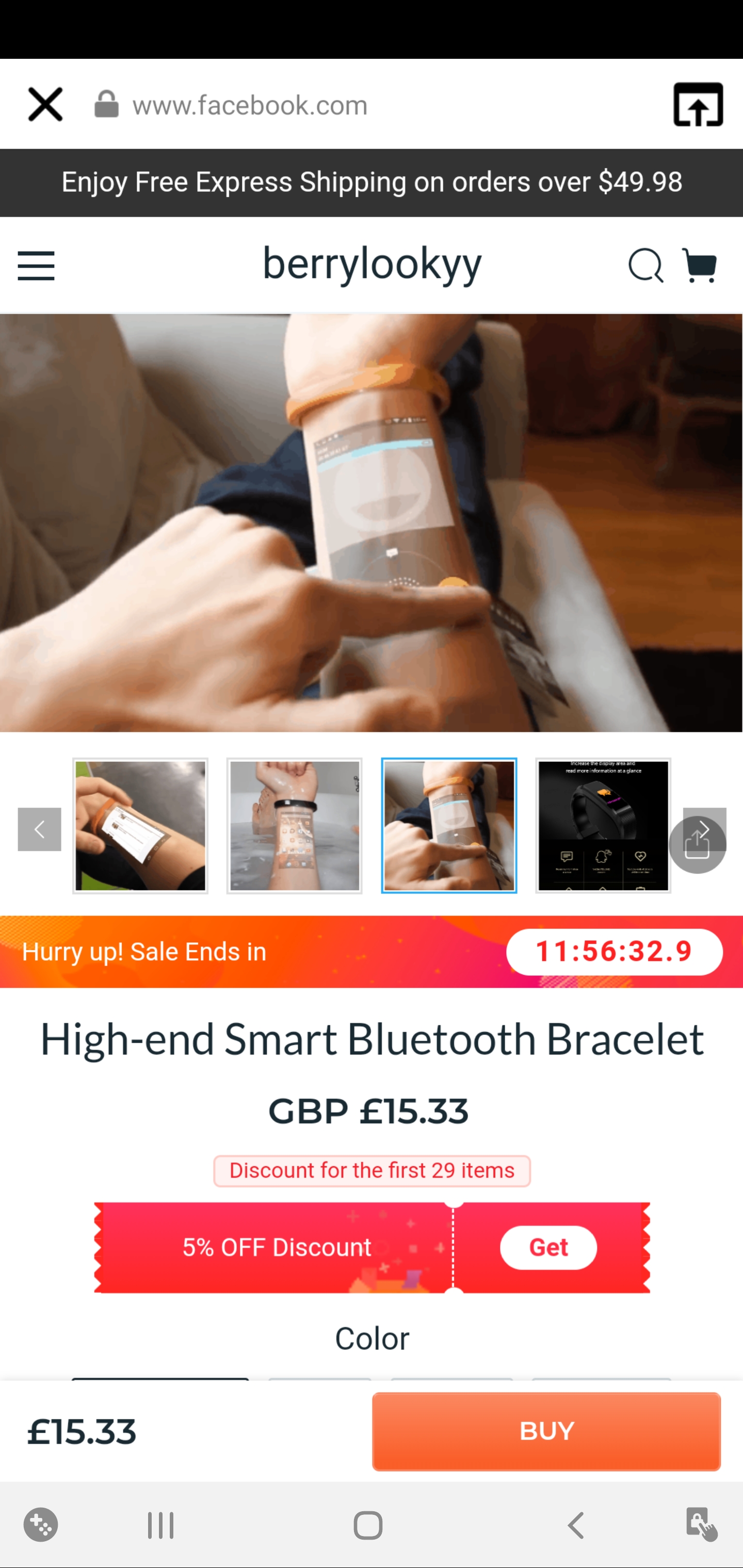 Smart bracelet scam. But should I click to buy?