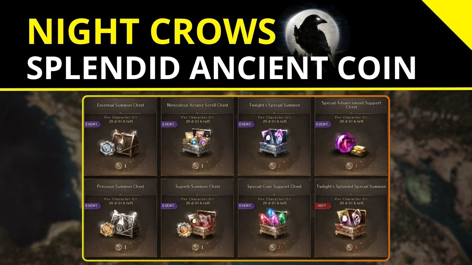 Night Crows 🌒| Splendid Ancient Coin Events!