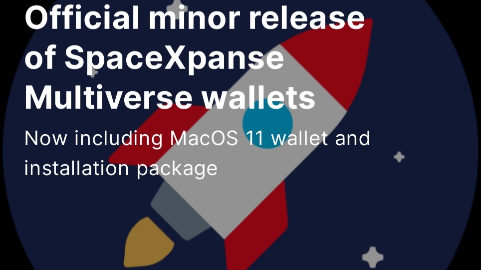 Official minor release of SpaceXpanse Multiverse wallets