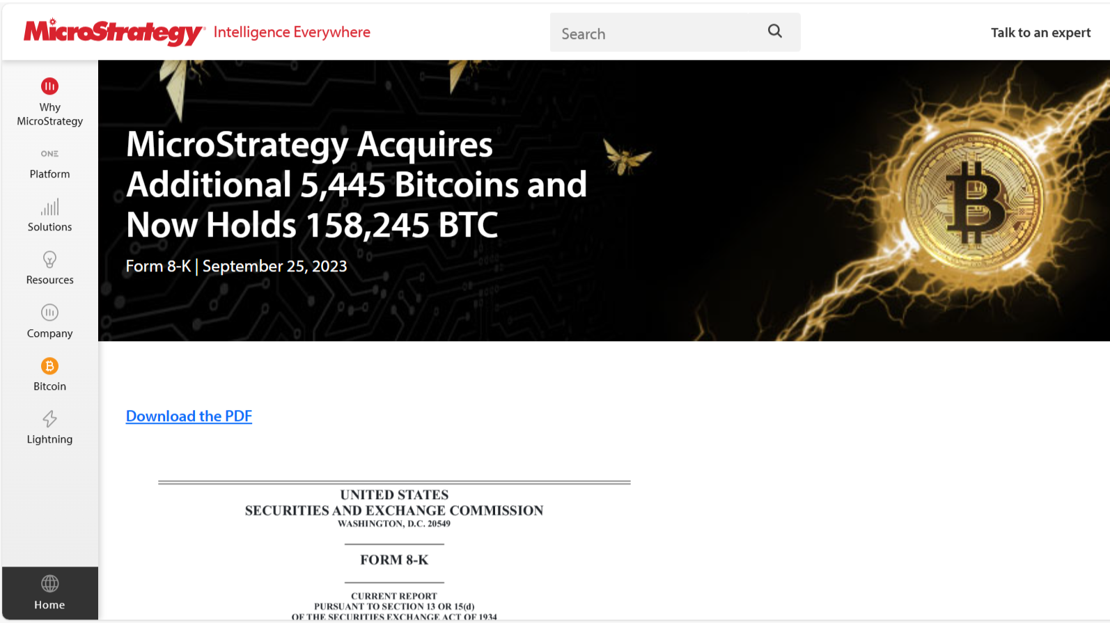 MicroStrategy Bought Additional 5,445 BTC Despite of Uncertain Market Conditions!