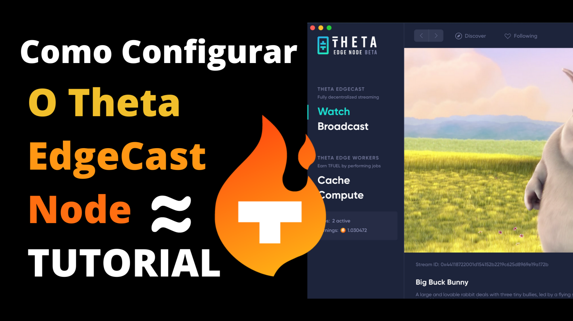 Como Utilizar o Theta EdgeCast e Receber T-fuel - Tutorial