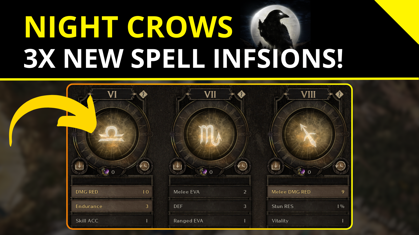 Night Crows 🌖| 3 New Spell Infusion and 4 New Events [EN/PT]