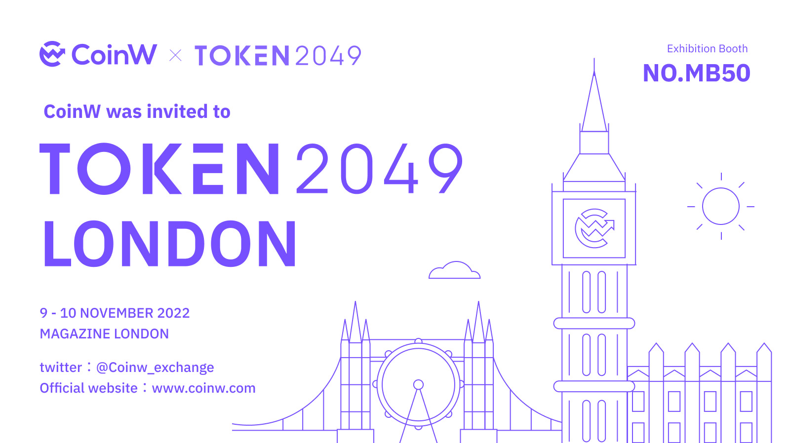 CoinW is partnering with TOKEN2049 for the second time to discuss the future of Web3 in London