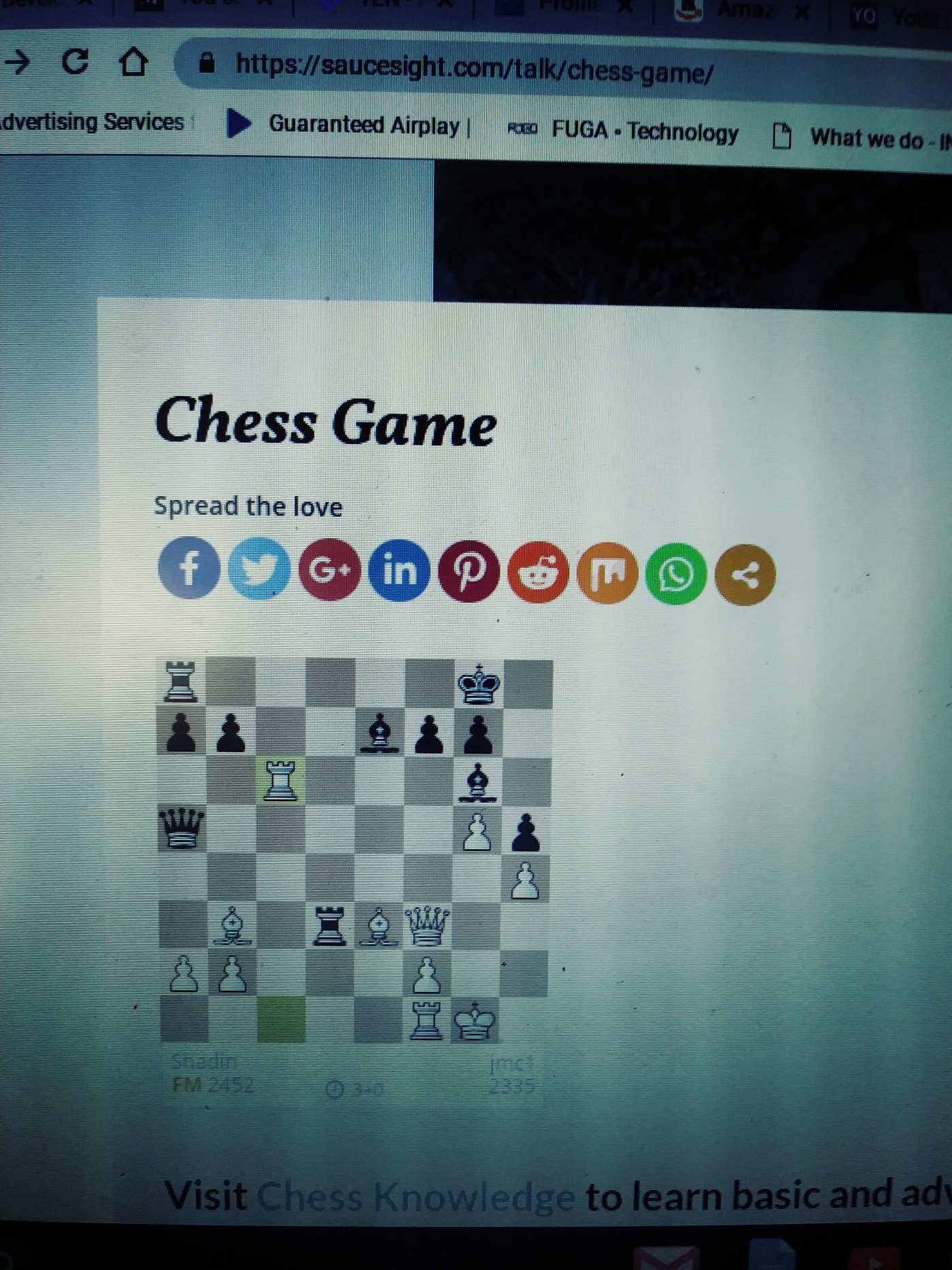 Watch live chess games, play, and learn chess on the Sauce Sight